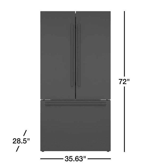 BOSCH 800 Series 36'' 21 cu. ft. Smart Counter Depth French Door ...