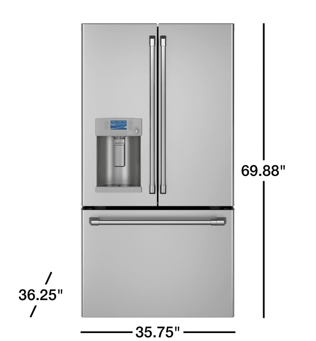 CAFE ENERGY STAR 27.7 Cu. Ft. Smart French-Door Refrigerator with Hot ...