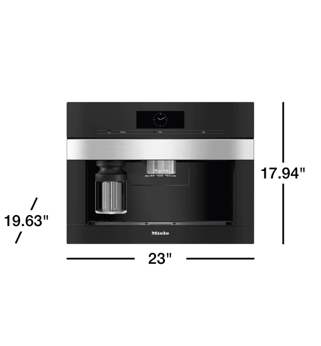 Miele PureLine Series 24 Inch Built-In Plumbed Coffee System , Wi-Fi ...