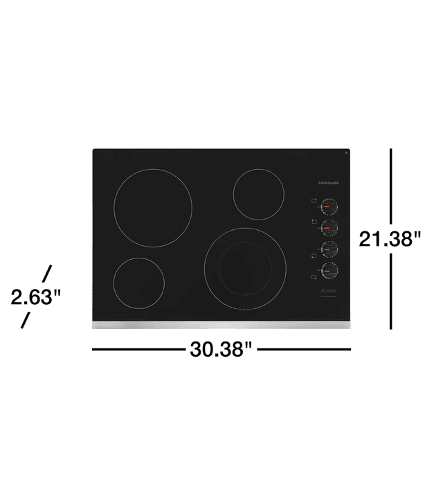Frigidaire 30" Electric Stovetop with 4 Element Burners, Ceramic Glass ...
