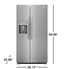 Frigidaire Gallery 25.6 Cu. Ft. 36" Standard Depth Side by Side ...