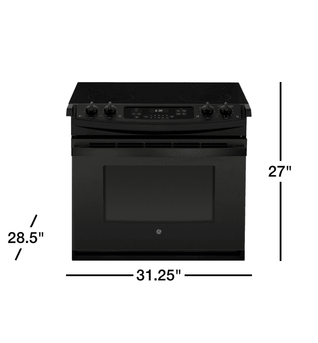 GE APPLIANCES 30 Inch Drop-In Electric Range with 4 Smoothtop Elements ...