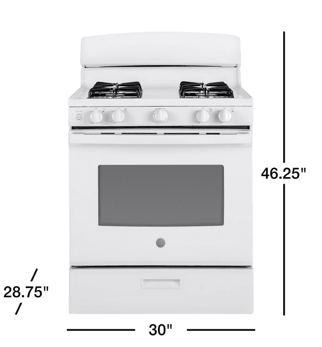 GE 30" 4.8 cu. LP Conversion Kit, and ADA Compliant: White ft ...