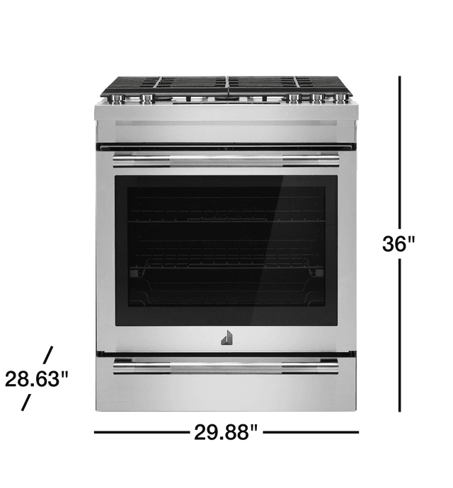 JENNAIR 30" 6.8 Cu. Ft. Slide-In Gas Range with 5 Sealed Burners and ...