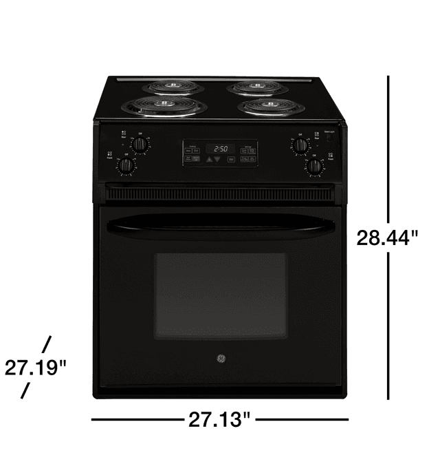 GE 27" Drop-in Electric Range with Self-Clean Oven, Sensi-Temp ...