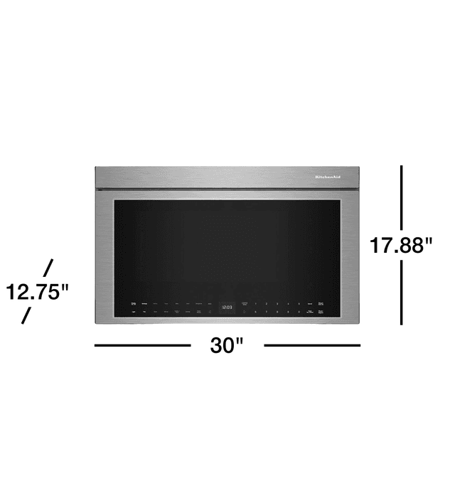 KITCHENAID Multifunction Over-the-Range Microwave Oven with One Touch ...