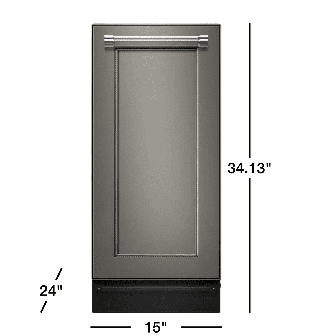 KITCHENAID 1.4 Cu. Ft. Panel-Ready Built-In Trash Compactor with 1.4 cu ...