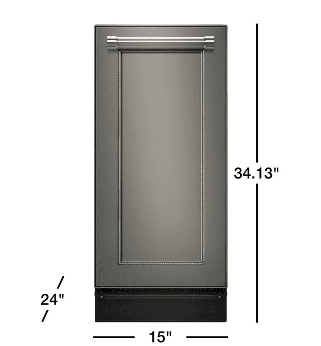 KITCHENAID 1.4 Cu. Ft. Panel-Ready Built-In Trash Compactor with 1.4 cu ...