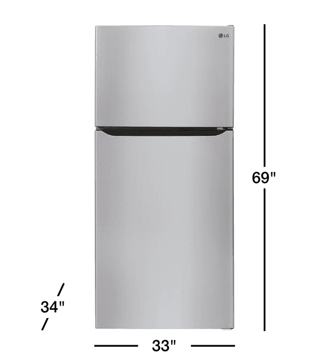 LG 24 cu.ft. Top Freezer Refrigerator - LRTLS2403S