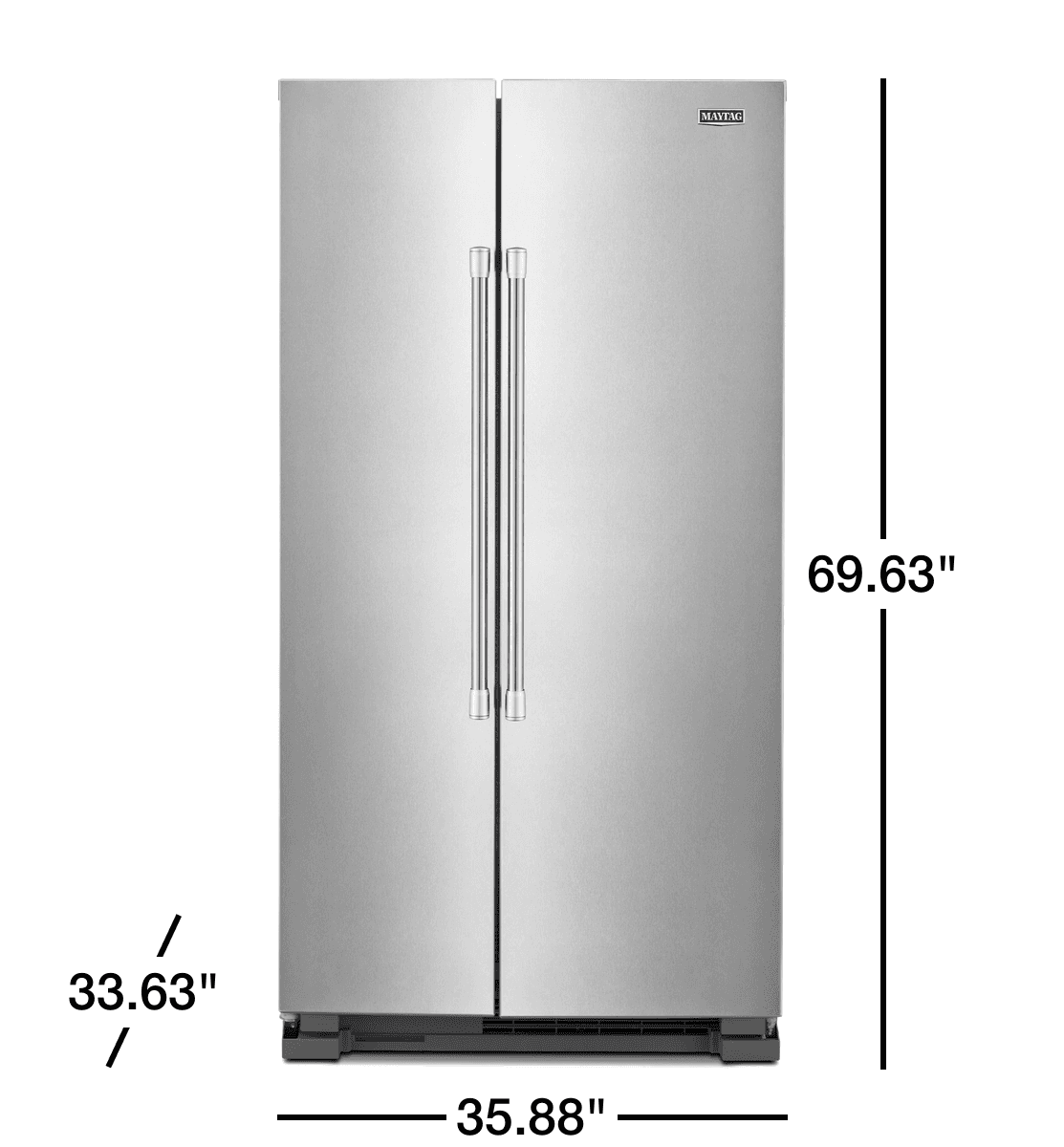 MAYTAG 36'' 25 cu. ft. Side by Side Refrigerator in Fingerprint ...