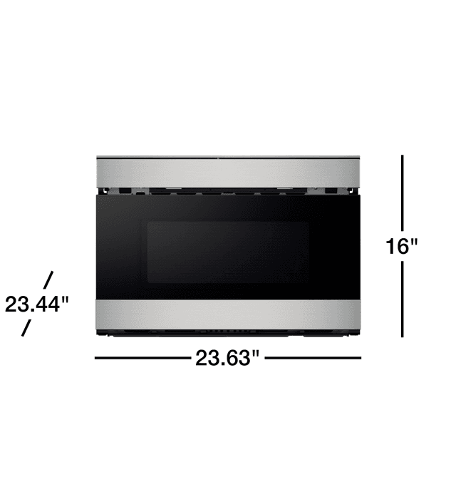 SHARP 24 in. 1.2 cu. ft. 950W Stainless Steel Smart Easy Wave Open ...