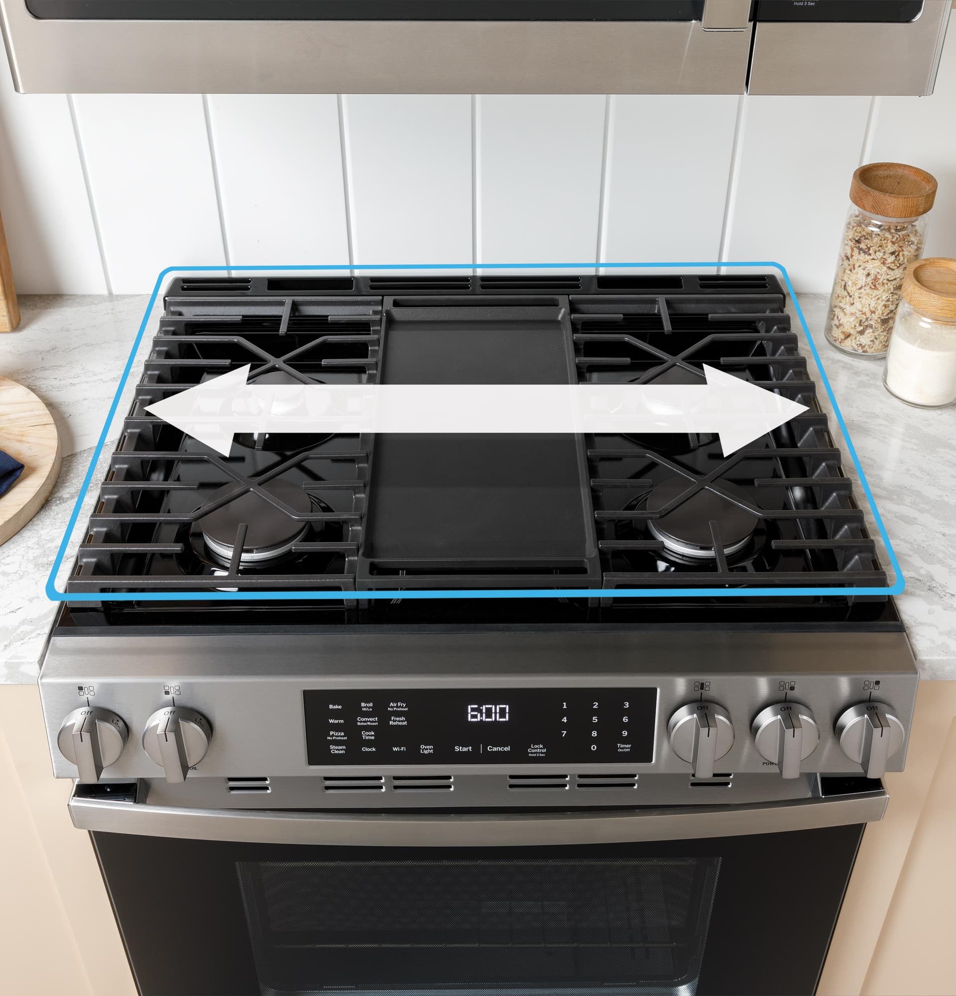 GE 500 Series 30" Stainless Steel Freestanding Gas Range with 5 Sealed ...