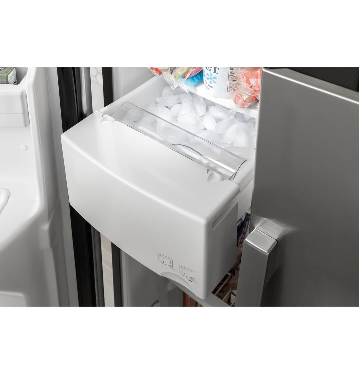 GE 36 Inch Counter Depth Freestanding Side by Side Refrigerator with 21 ...