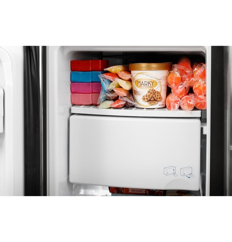 GE 36 Inch Counter Depth Freestanding Side by Side Refrigerator with 21 ...