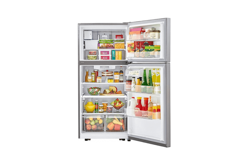 LG 20 cu. ft. Top Freezer Refrigerator with LED Lighting ...